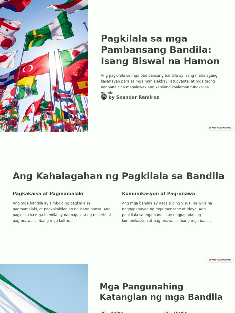 Pagkilala Sa Mga Pambansang Bandila Isang Biswal Na Hamon | PDF