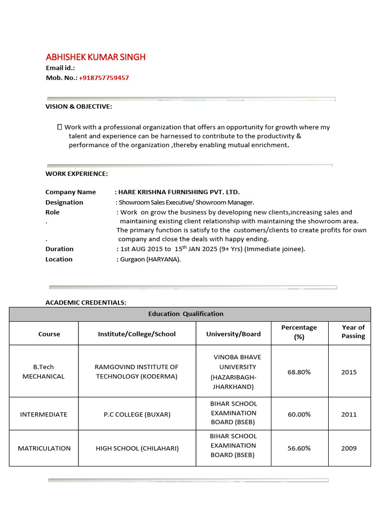 Naukri ABHISHEKKUMARSINGH (9y 2m) | PDF
