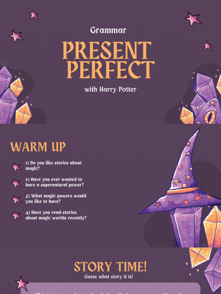 Present Perfect Tense with Harry Potter | PDF | Harry Potter ...