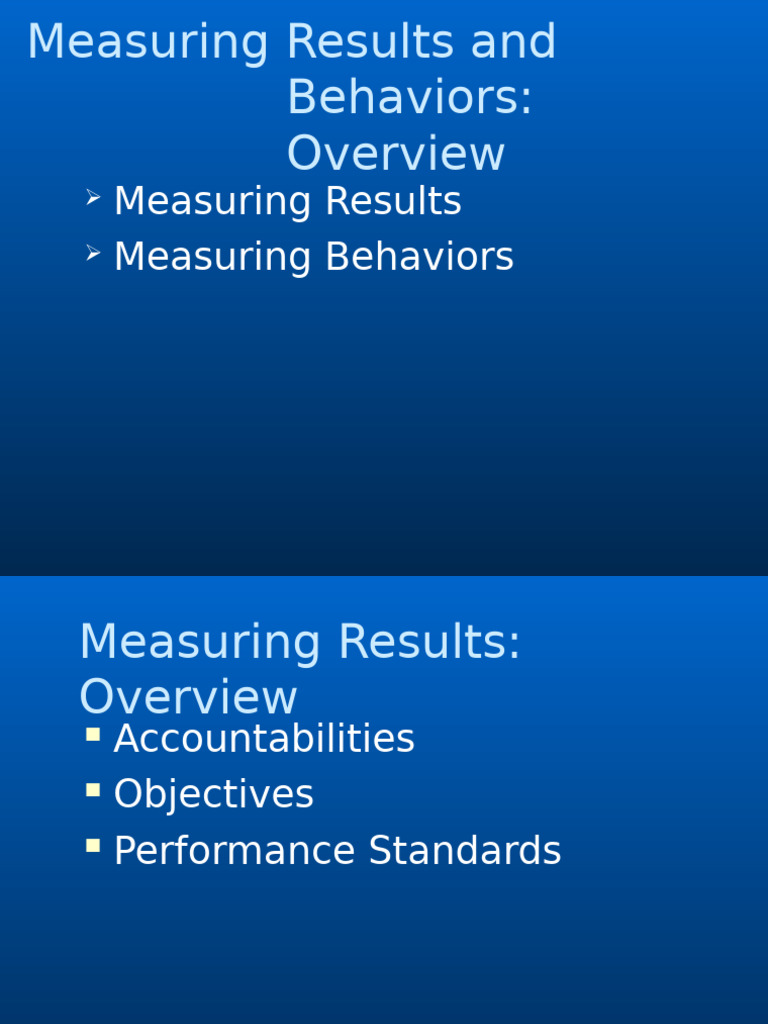 Chapter 5 Measuring Results and Behaviors | PDF | Goal | Information