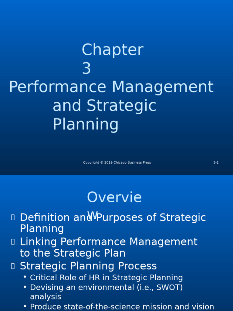 Chapter 3 Performance Management and Strategic Planning | PDF ...