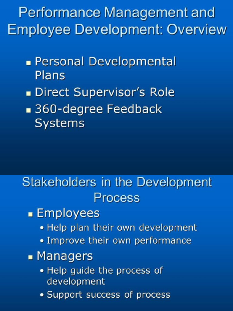 Chapter 8 Performance Management and Employee Development | PDF