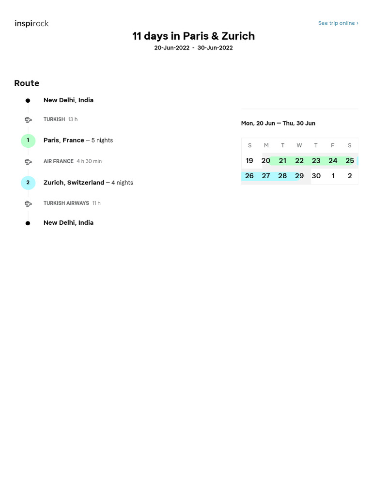 Jayeshkumar Day To Day Itinerary | PDF