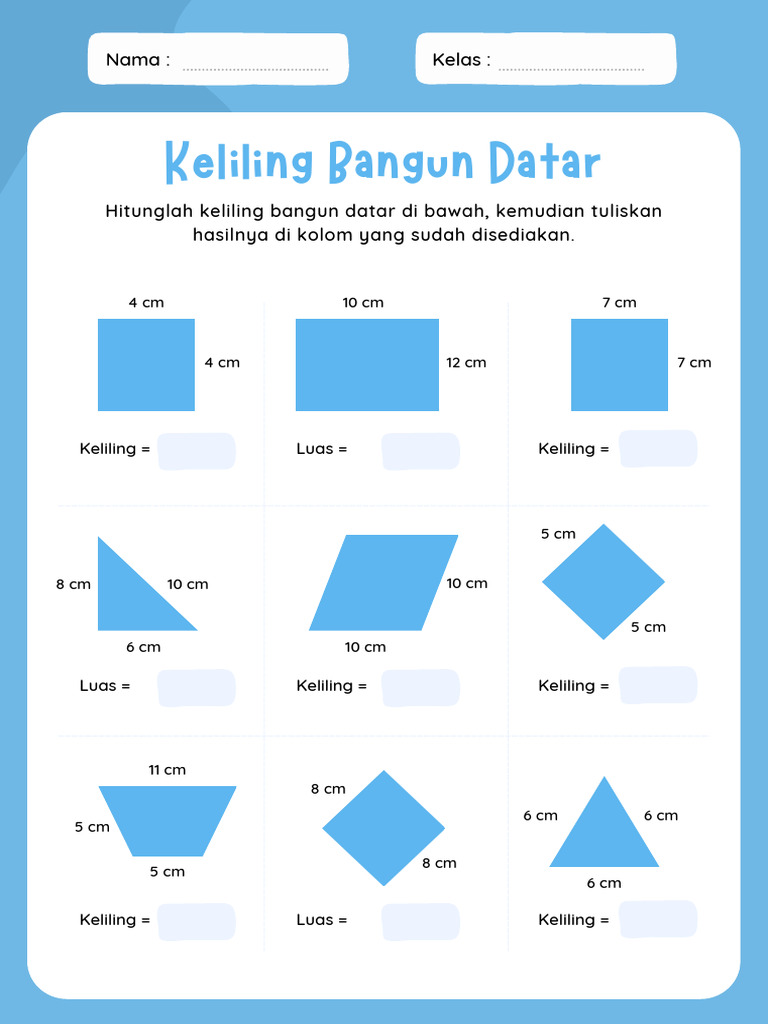 LKPD Menghitung Luas Dan Keliling | PDF