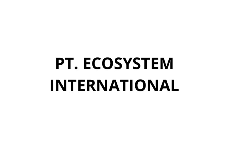 PT Ecosystem International | PDF