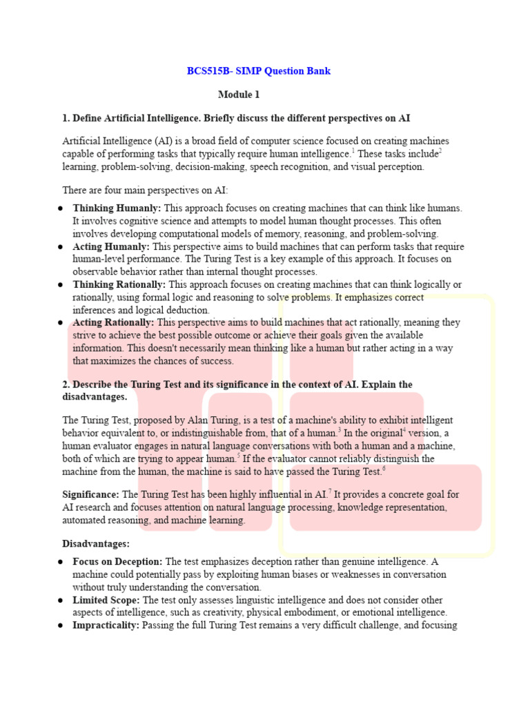 AI Perspectives and Key Concepts Explained | PDF | Artificial ...