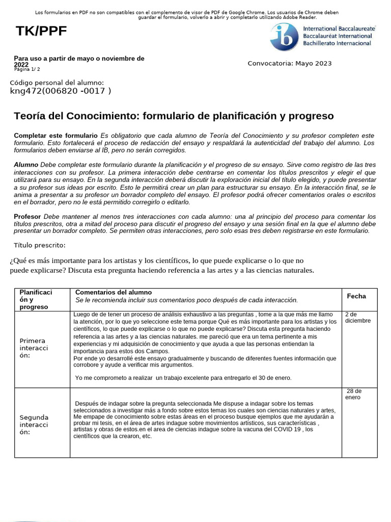 Formato Tok TK-PPF | PDF | Ensayos