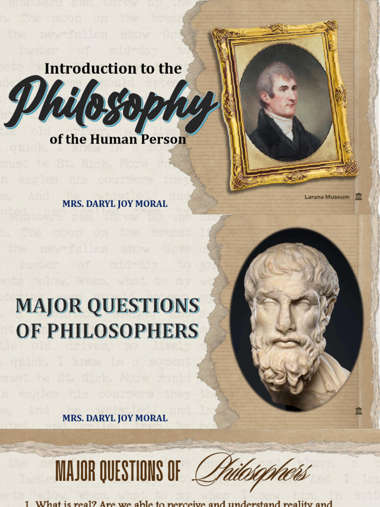l4 Major Questions of Philosophers | PDF | Knowledge | Reality