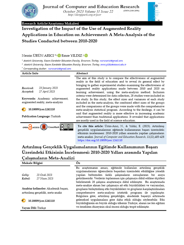 10 18009-Jcer 1241110-2912107 | PDF | Effect Size | Meta Analysis