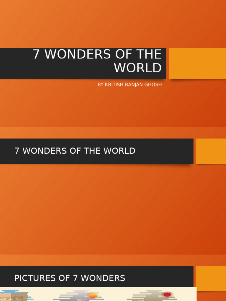 7 Wonders of The World | PDF