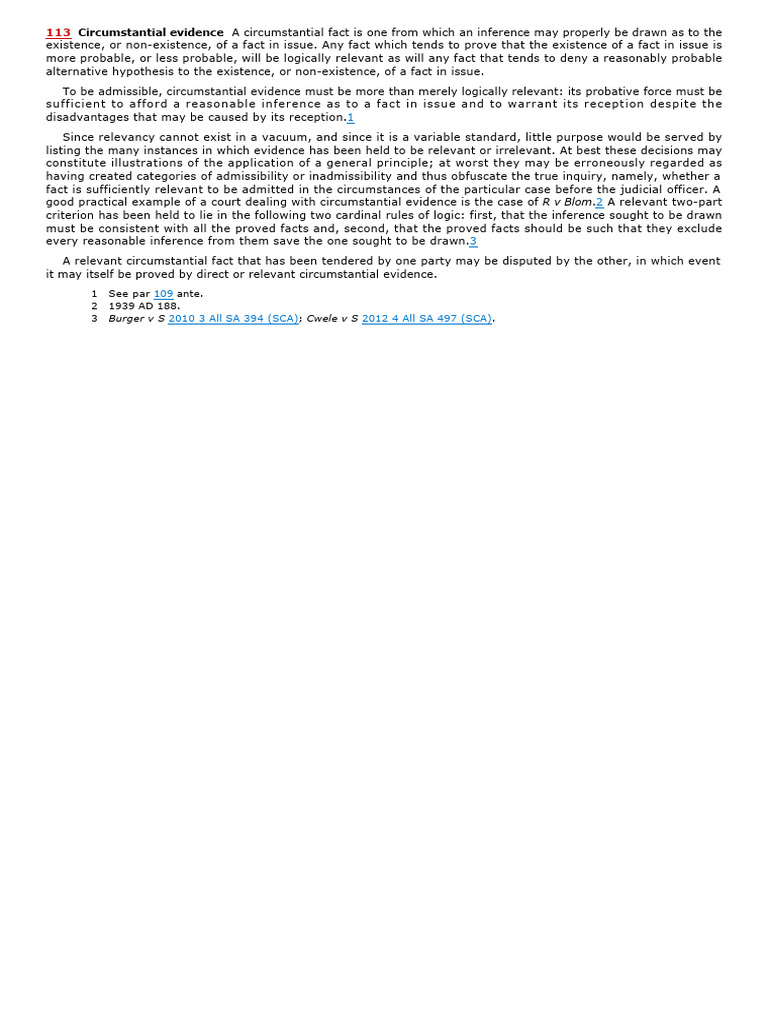 Circumstantial Evidence | PDF