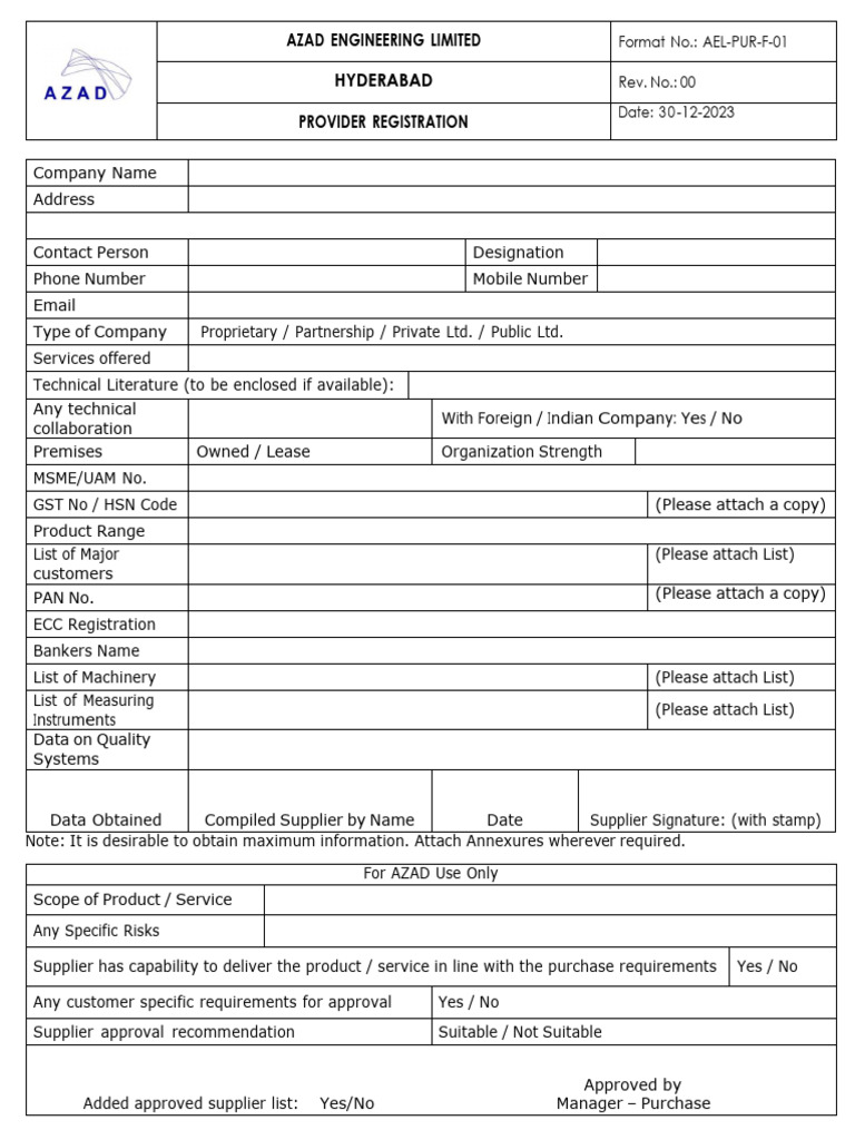 Provider Registration | PDF