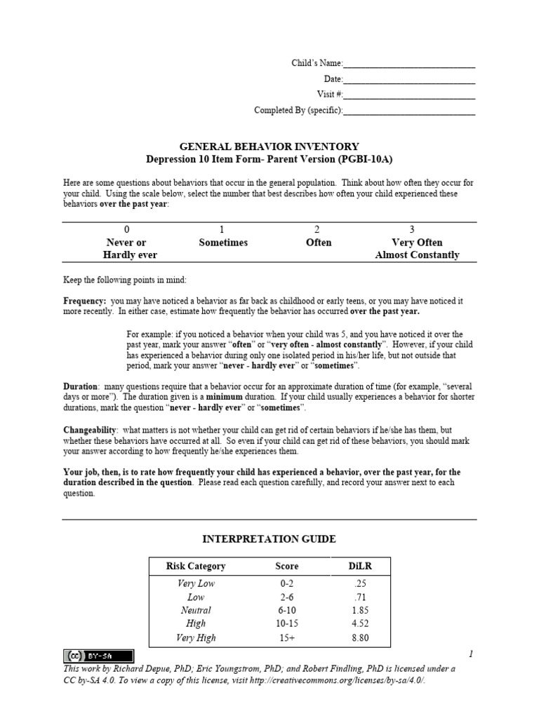 PGBI DepA Caregiver English v1 | PDF | Mental Health | Human Development