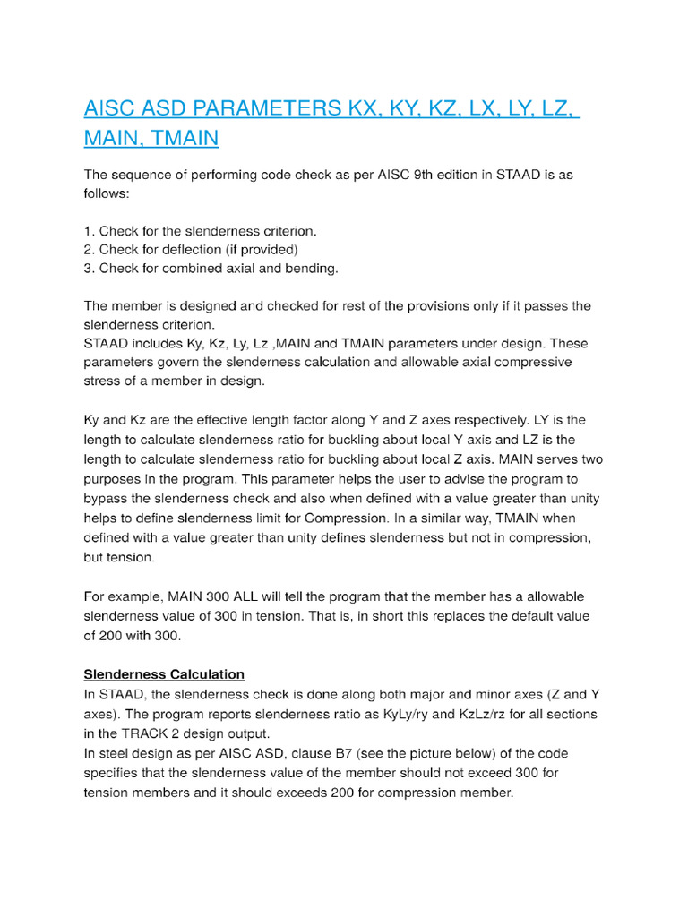 Aisc Asd Parameters KX _ TOAZ.INFO | PDF
