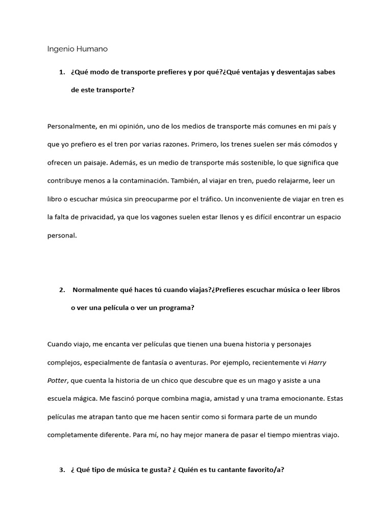 Spanish AB Intio General Conversation Ingenio Humano | PDF | Internet ...