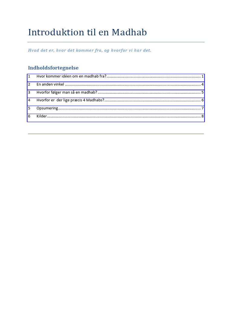 Introduktion Til Madhab | PDF