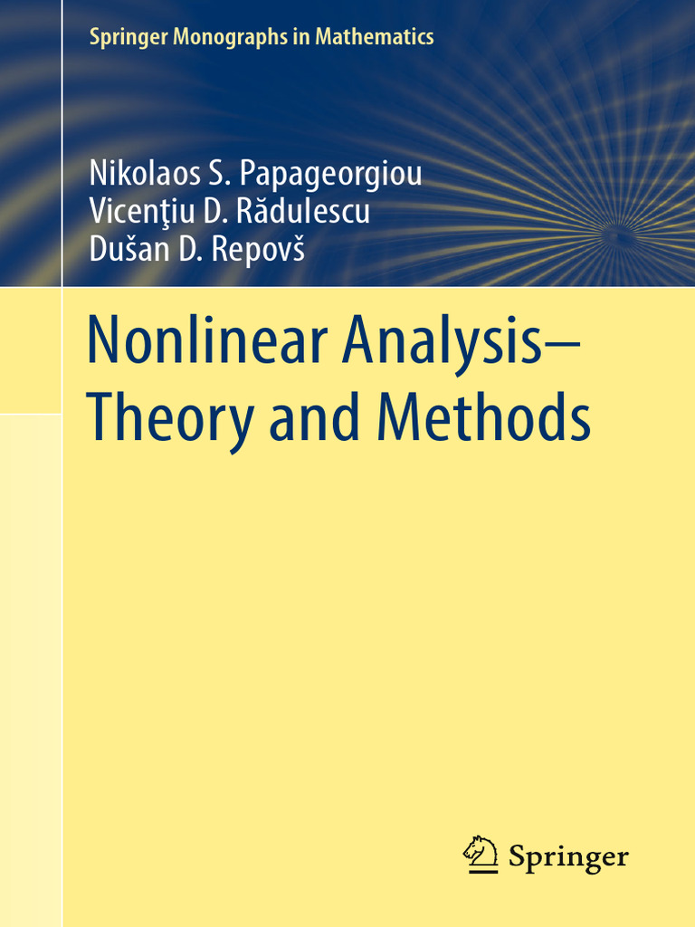 Nonlinear Analysis-Theory and Methods 2019 | PDF | Mathematical ...