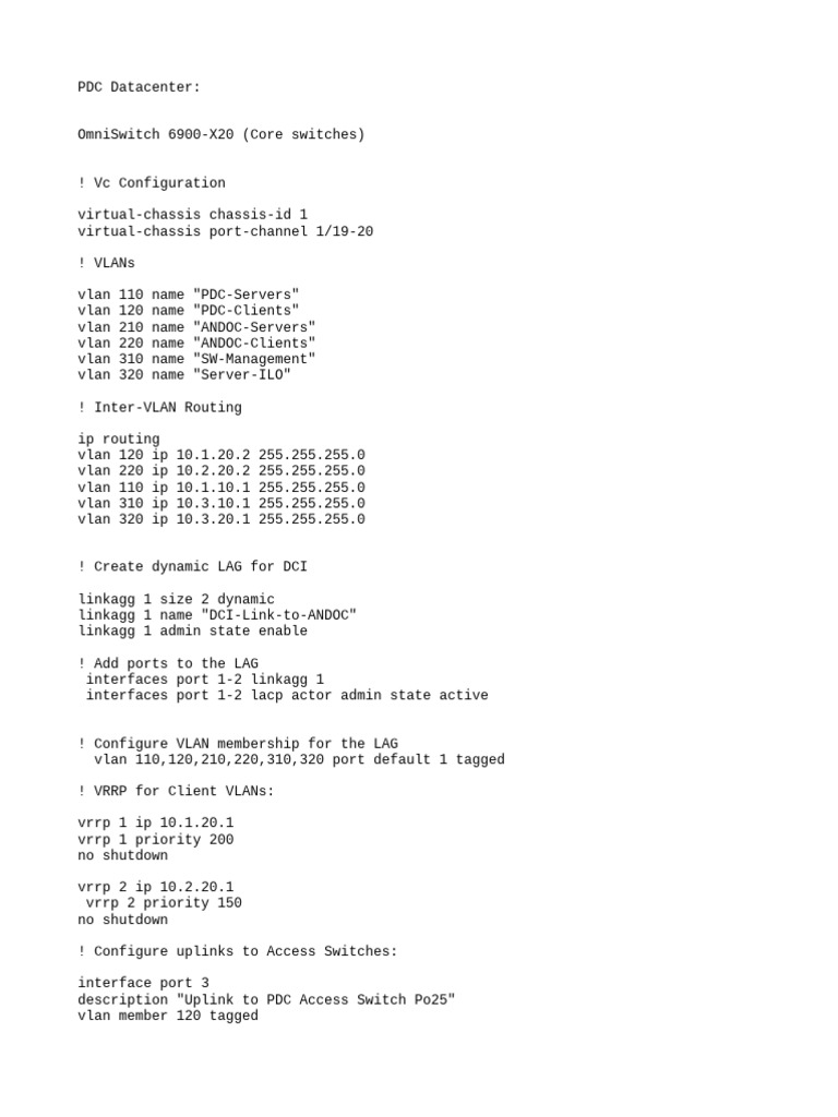 PDC-Core-Acess SW Config | PDF