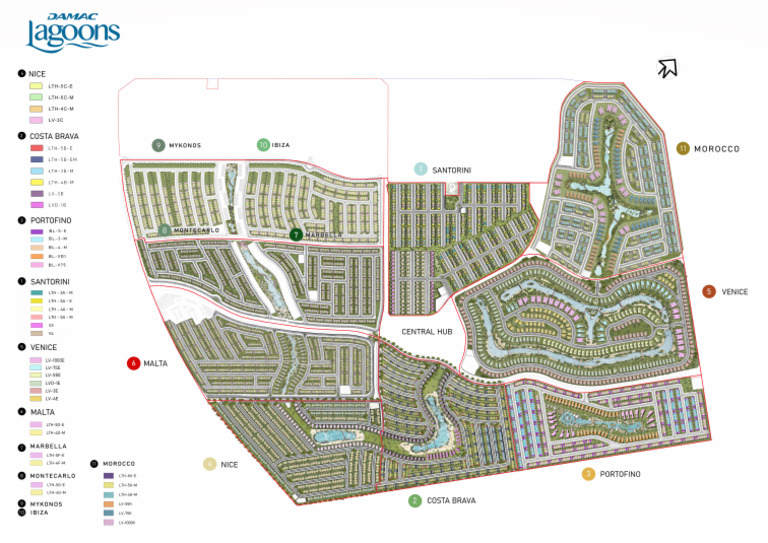 Damac Lagoons Community Master Plan 2023 | PDF