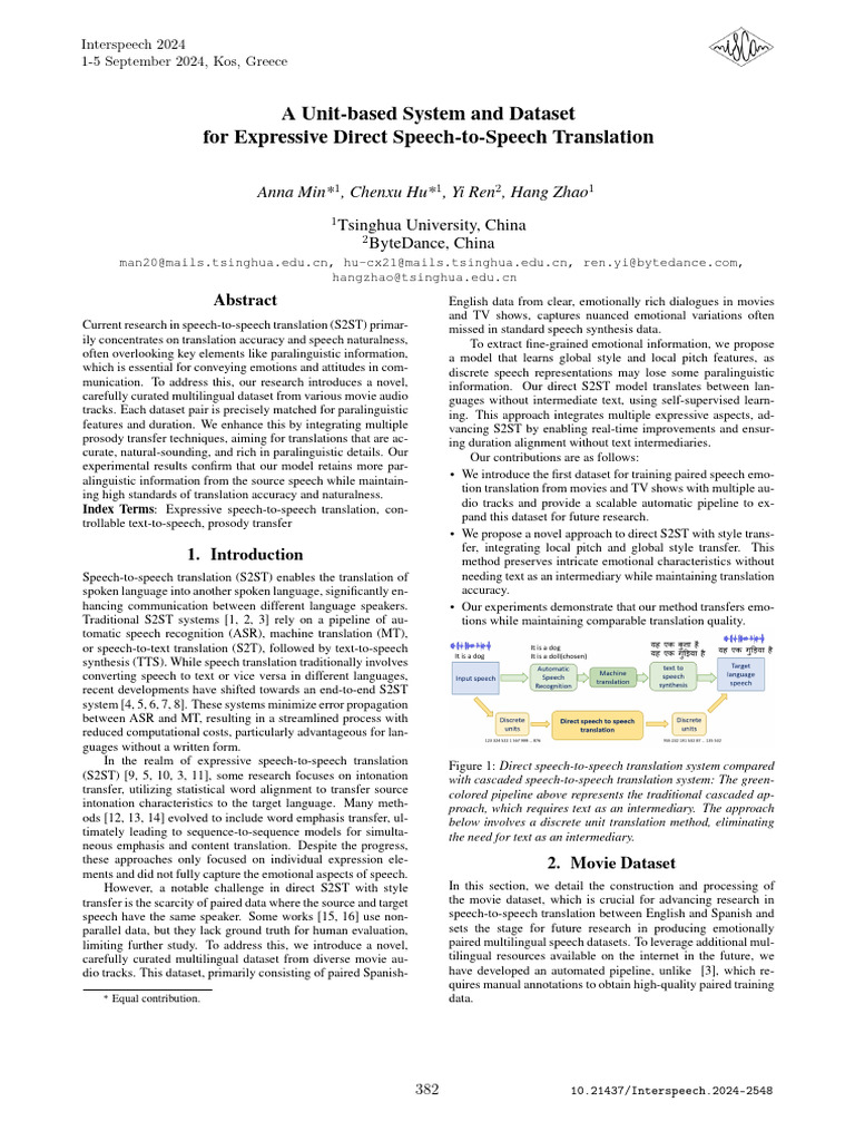 A Unit-Based System and Dataset For Expressive Direct Speech-to-Speech ...
