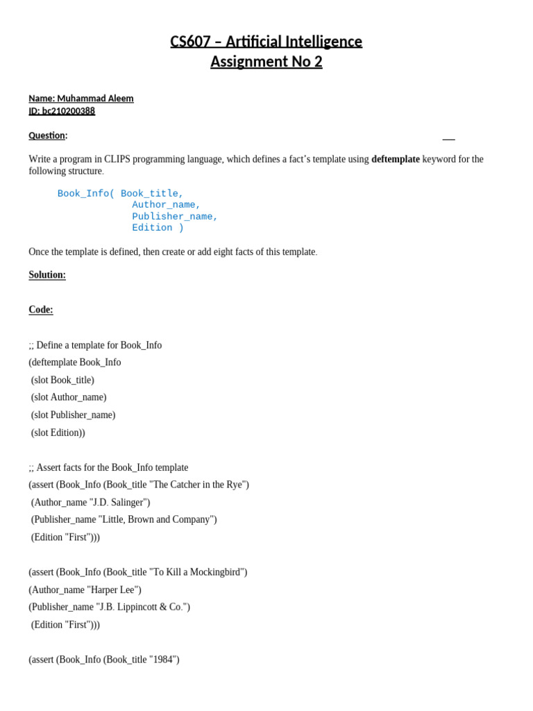 Fall 2024 - CS607 - 2 | PDF