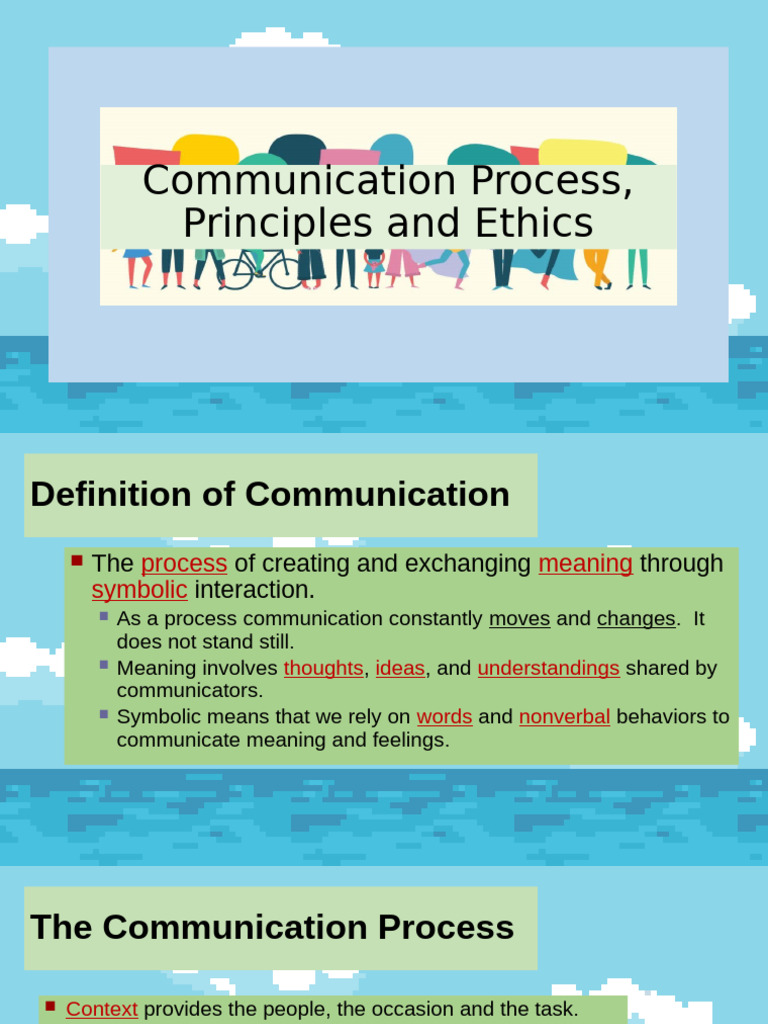 Communication Process Principles and Ethics | PDF | Communication | Cognition