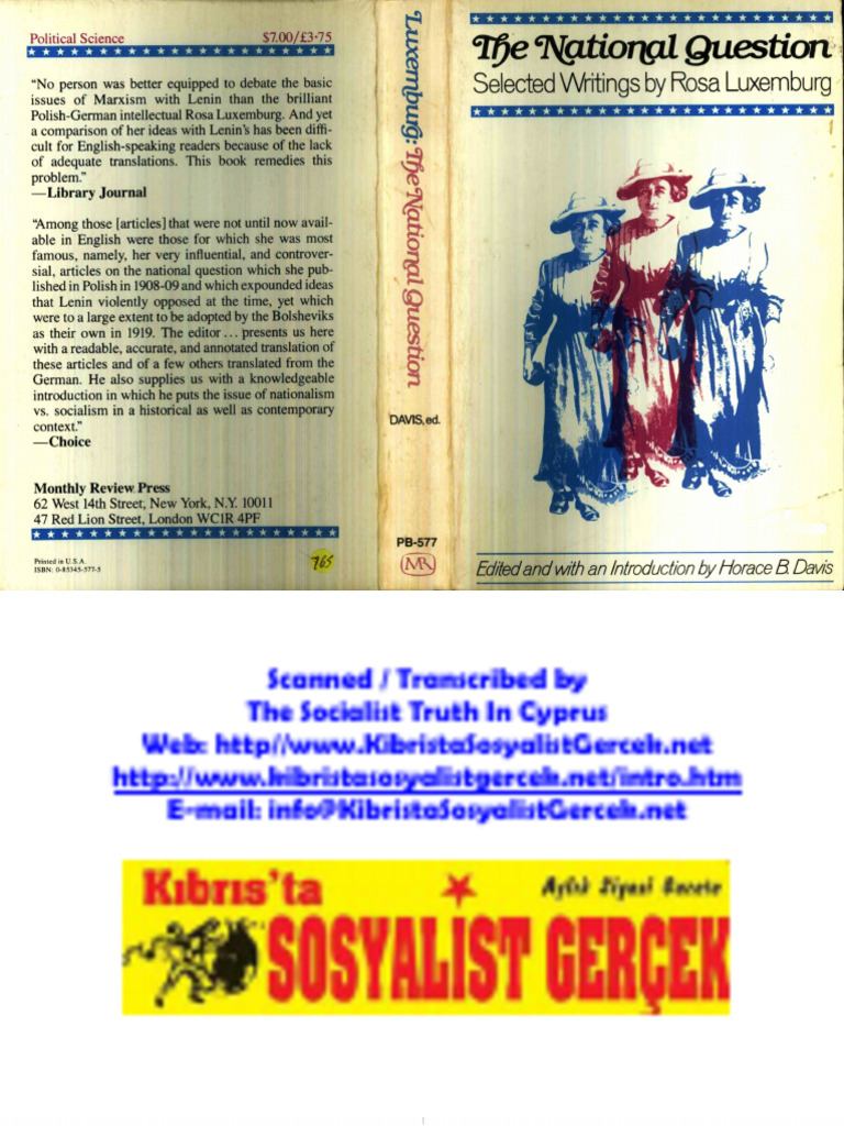 1976 - The National Question - Selected Writings - Rosa Luxemburg | PDF