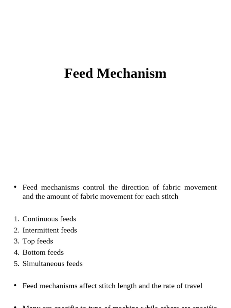 SPME 1 Feed Mechanism | PDF | Sewing Machine | Manufactured Goods
