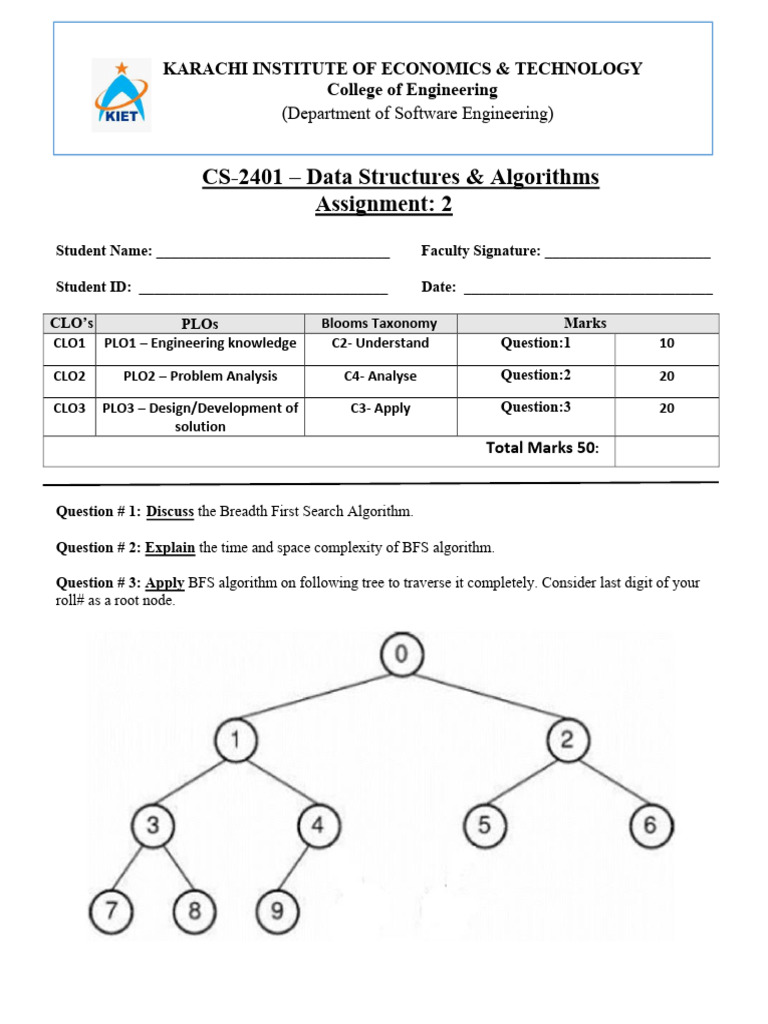 Assignment 2 DSA-Fall 2024 | PDF