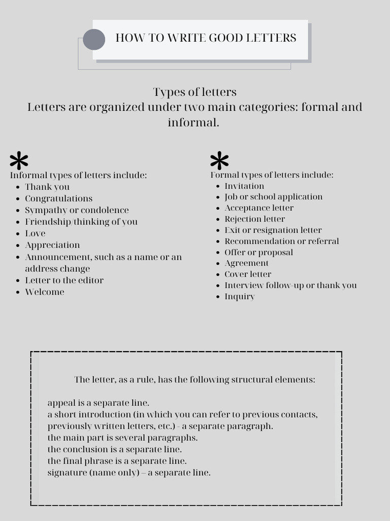 How To Write Good Letters | PDF