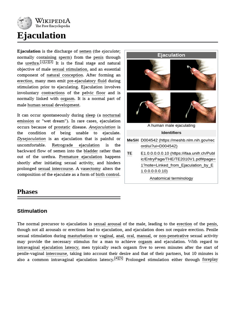 Ejaculation | PDF | Ejaculation | Sexual Anatomy
