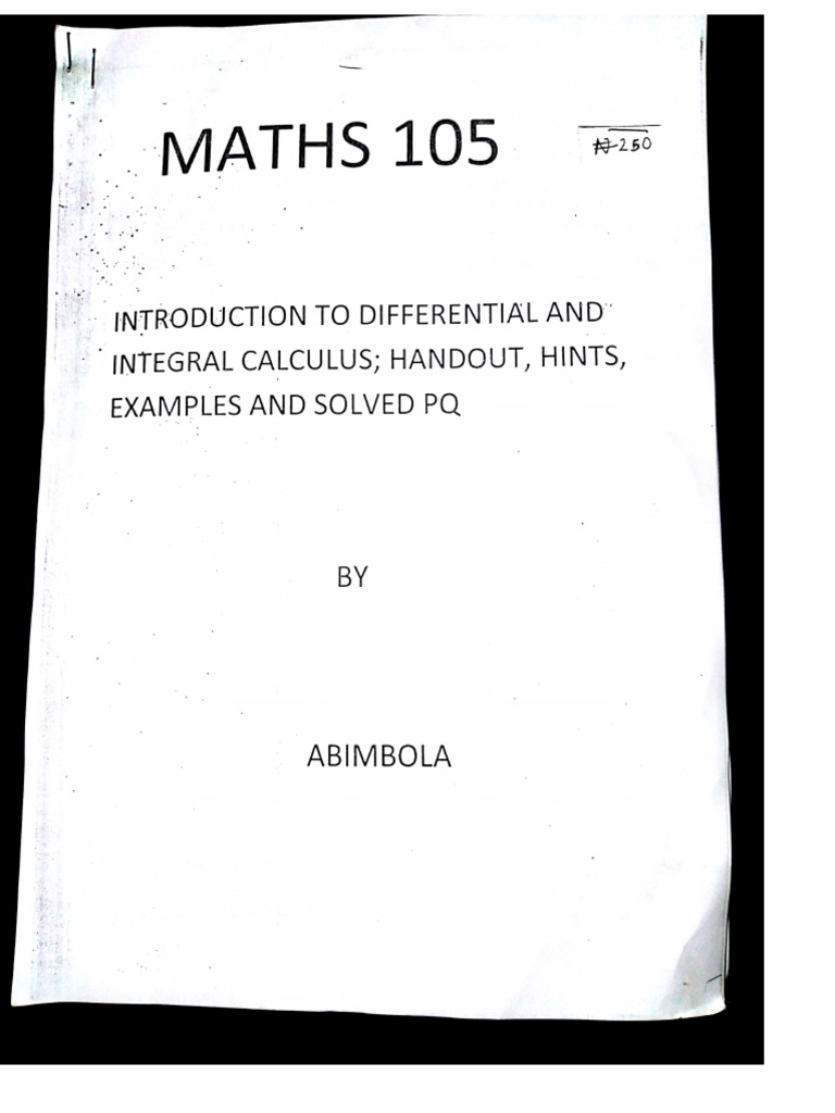 Math105 PDF by Abimbola | PDF