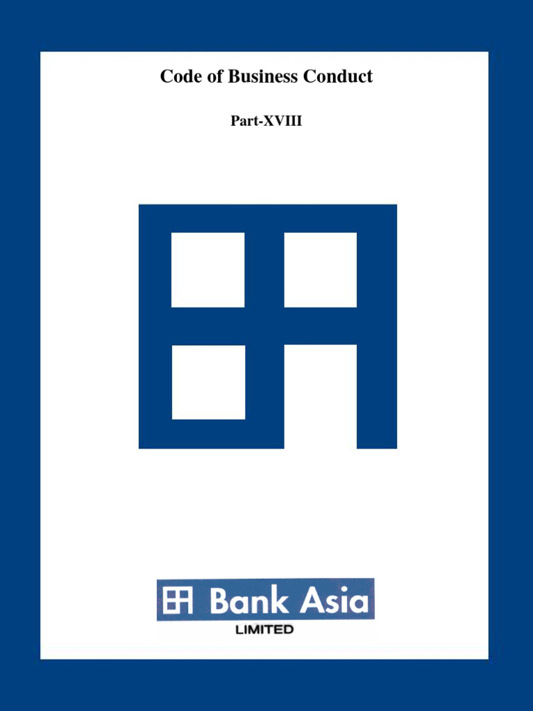 Bank Asia Code of Business Conduct | PDF | Conflict Of Interest ...