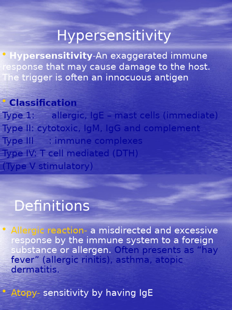 Hypersensitivity | PDF | Allergy | Allergen