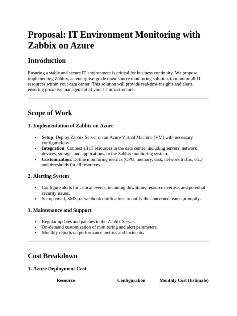 IT Monitoring with Zabbix on Azure | PDF | Microsoft Azure | Data Center