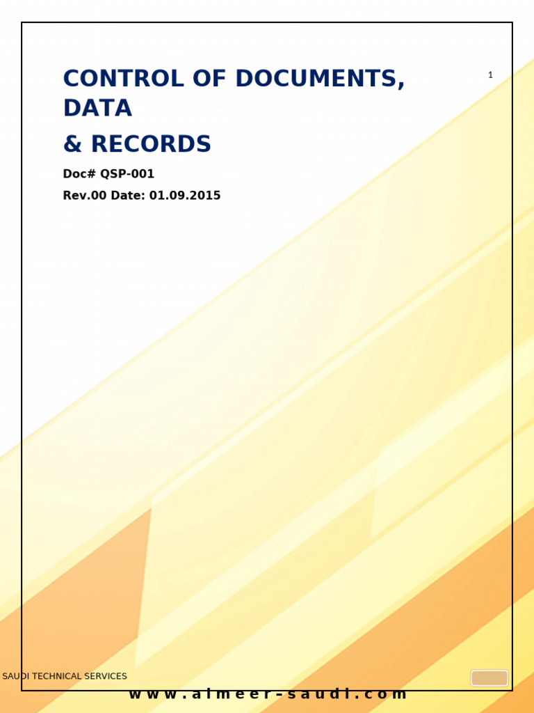 Document Control Procedure Overview | PDF | Quality Management System ...
