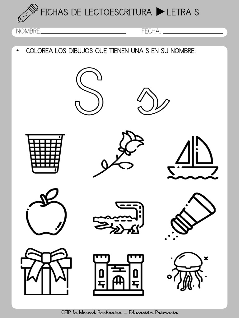 04 - Letra S - MAYUSCULAS | PDF