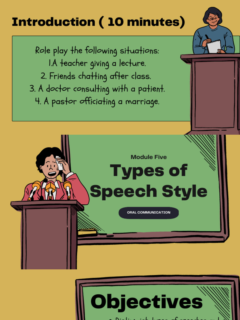Types of Speech Style | PDF | Speech | Communication