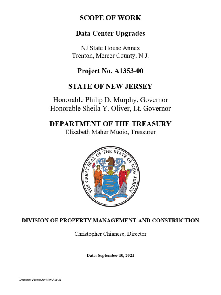 NJ Data Center Upgrade Project Details | PDF | Specification (Technical ...