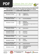 REVISED Pre-Board Date Sheet 2025 | PDF