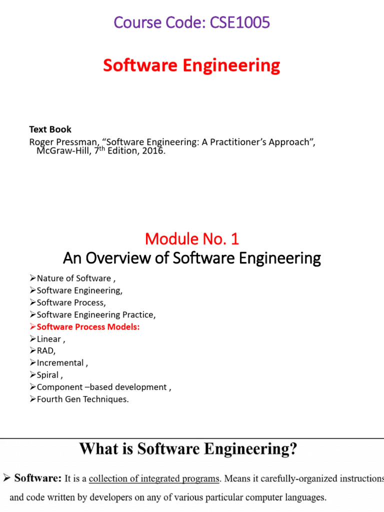 1-An Overview of Software Engineering-12!12!2024 | PDF