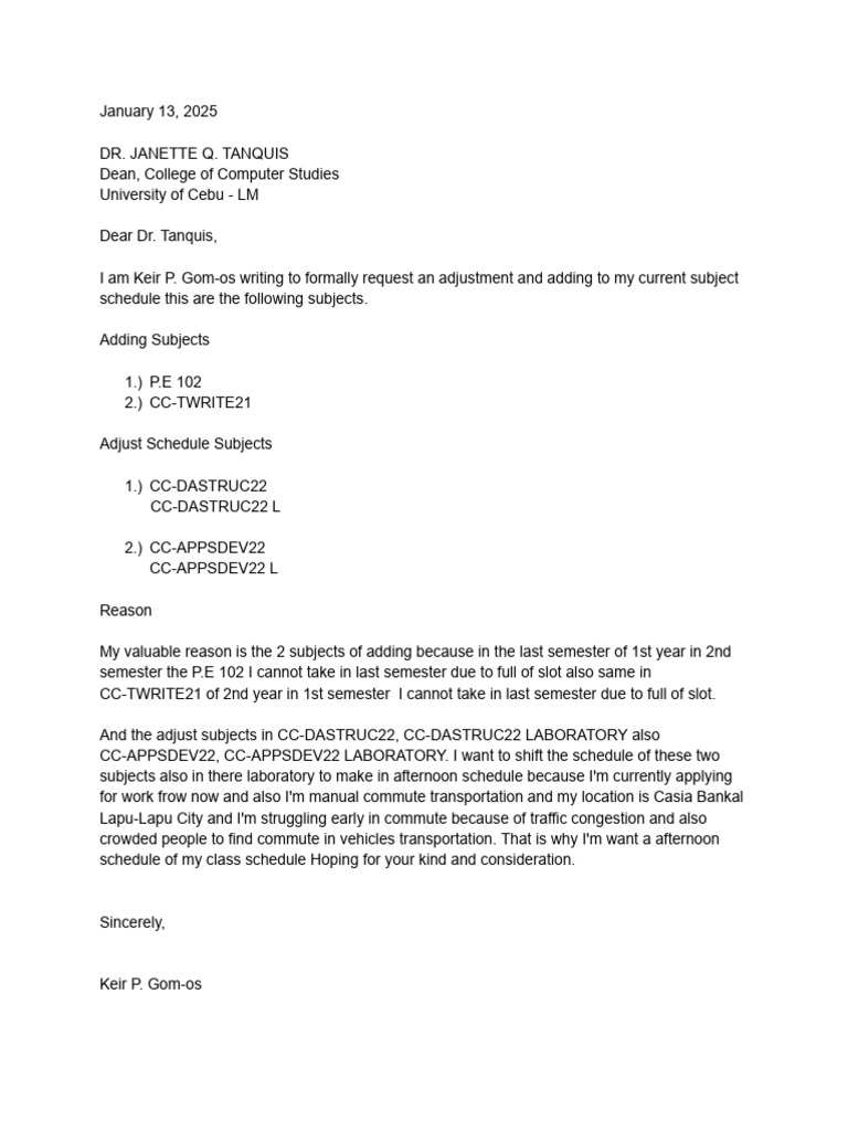 Adjustment Schedule | PDF