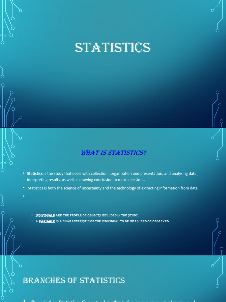 STATISTICS N Quantitative | PDF | Sampling (Statistics) | Statistics