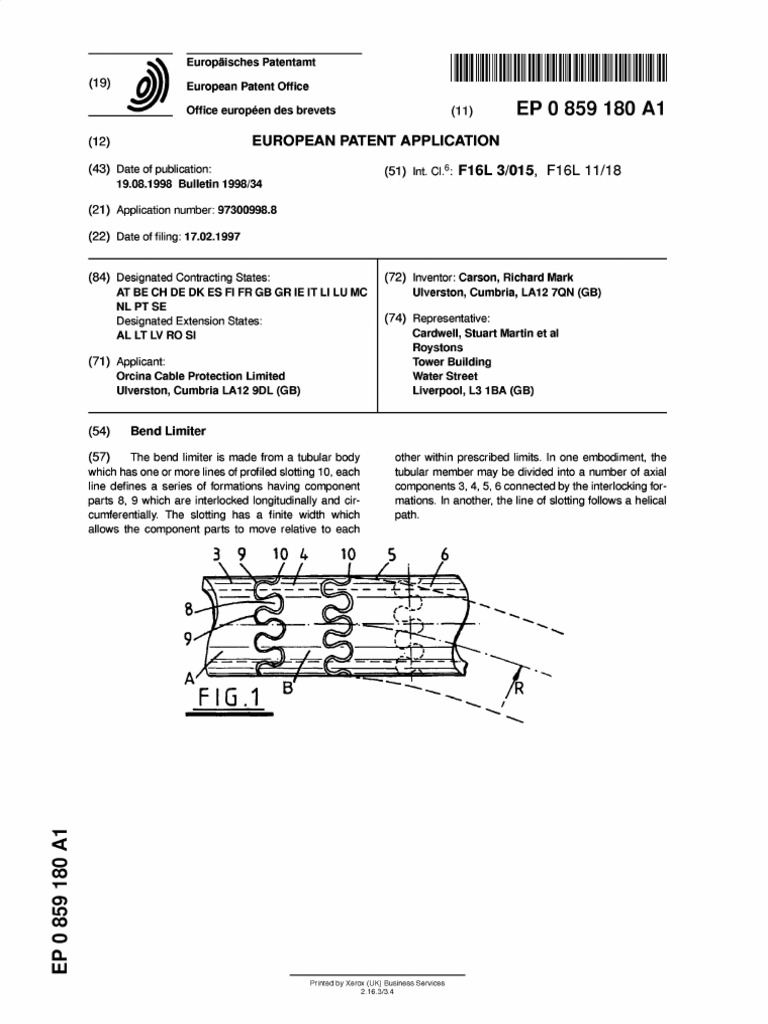 Bend Limiter Patent Application | PDF | Helix | Stress (Mechanics)