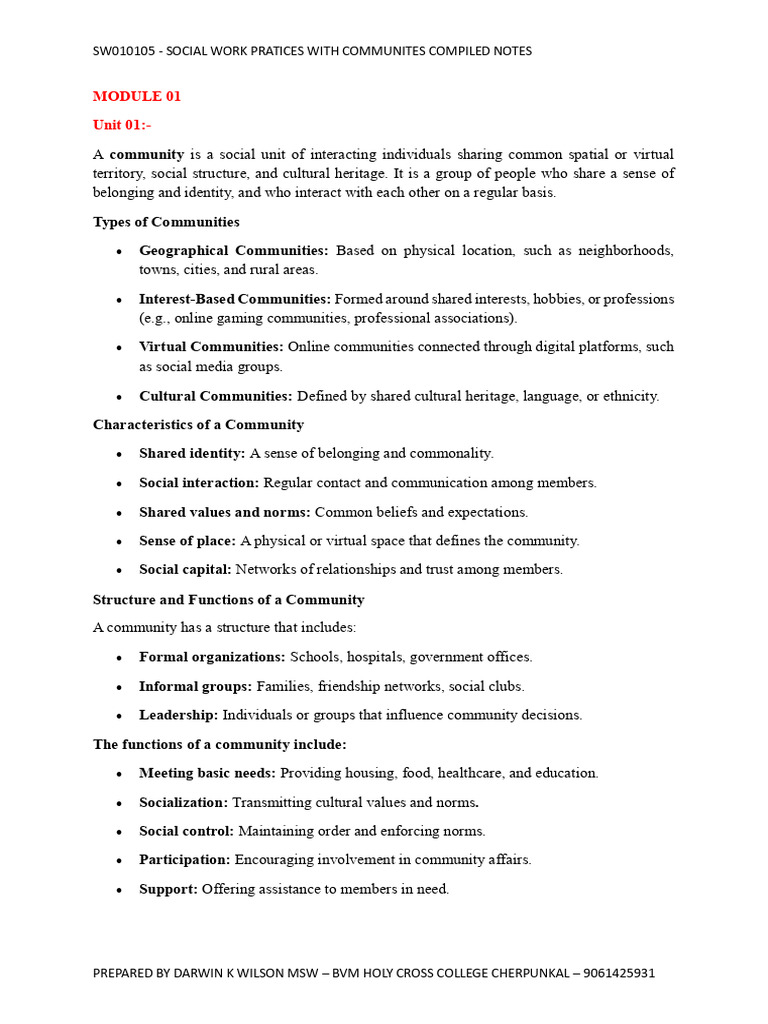 Social Work Practices in Community Dynamics | PDF | Leadership | Community