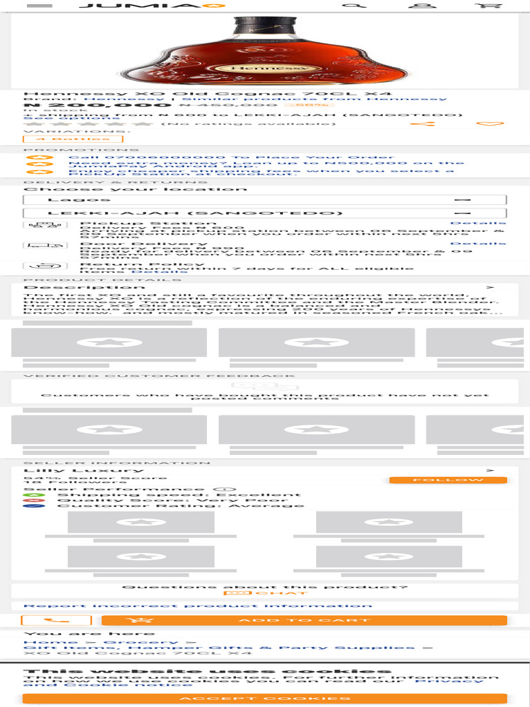 Hennessy XO Old Cognac 70CL X4 Jumia Nigeria | PDF | Brandy