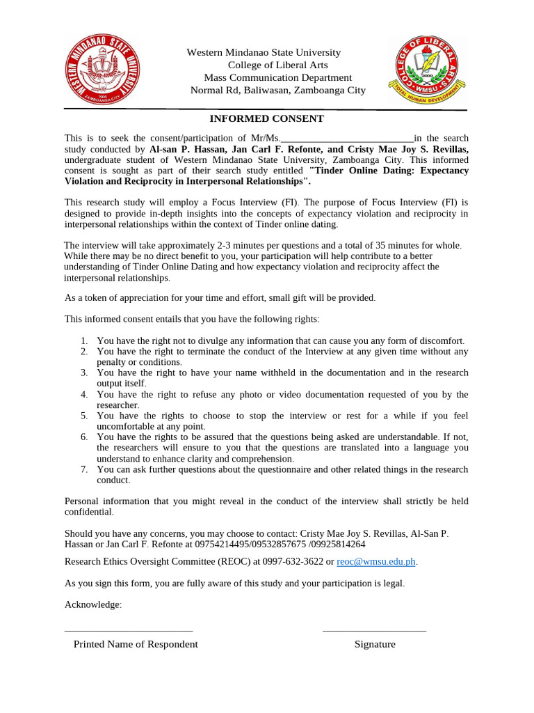 INFORMED-CONSEN1 | PDF | Informed Consent | Social Psychology