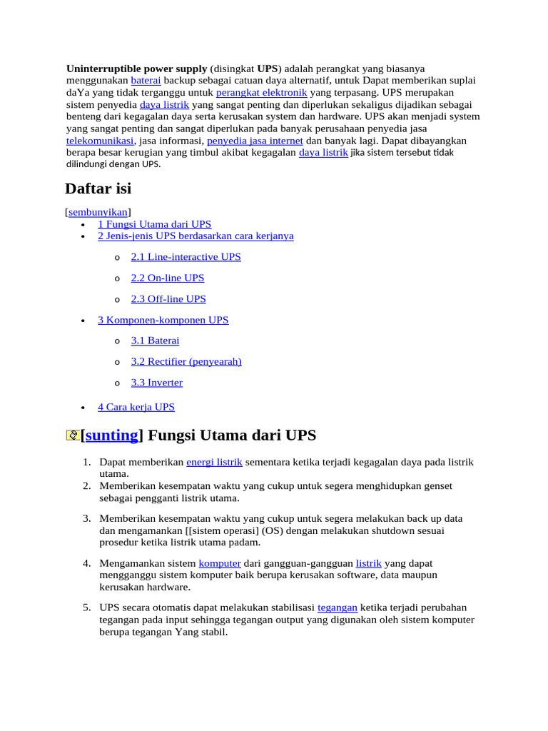 Uninterruptible Power Supply (UPS) | PDF
