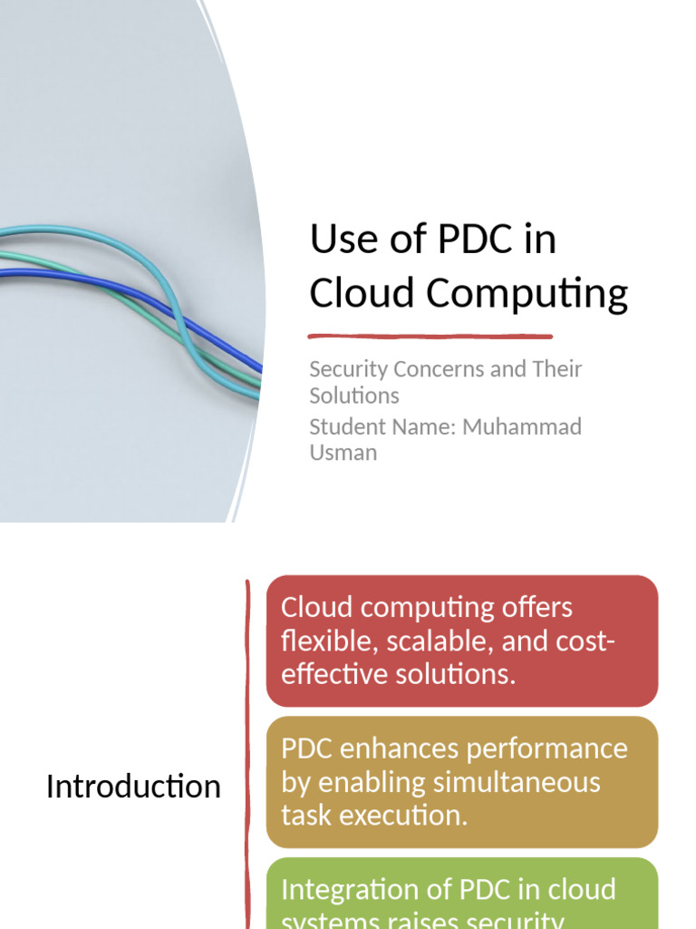 PDC in Cloud Computing Presentation | PDF