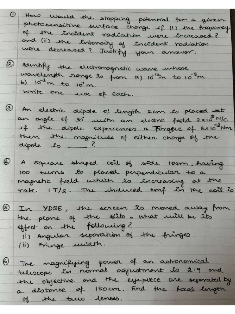 Class 12th Day 20 Secret Assignment | PDF